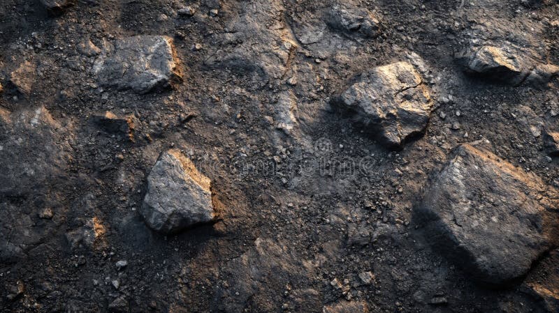 Dark Grey Rocky Ground Texture Background Stock Illustration ...