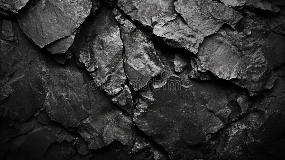 Dark Grey Rough Stone Rock Texture Background Stock Illustration ...