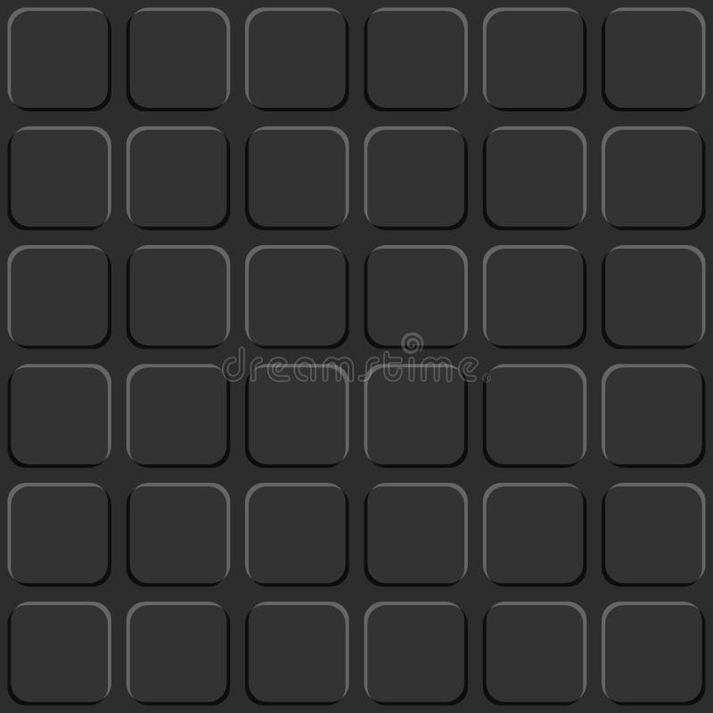 Dark Grey Rounded Squares Seamless Stock Vector - Illustration of ...
