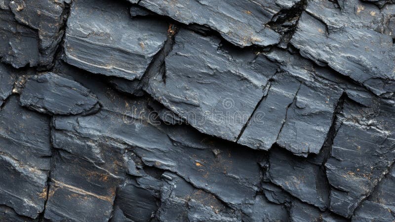 Dark Grey Slate Rock Formation Texture Background Stock Illustration ...