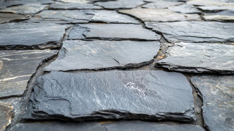 Dark Grey Slate Stone Pavement Texture Background Stock Illustration ...