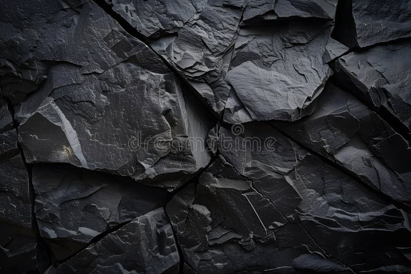 Dark Grey Slate Rock Wall Texture Background Stock Illustration ...