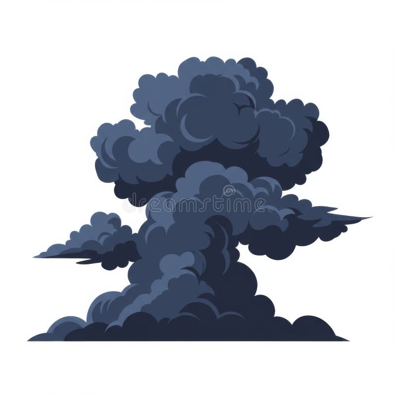 Dark Grey Smoke Cloud Illustration Stock Illustration - Illustration of ...