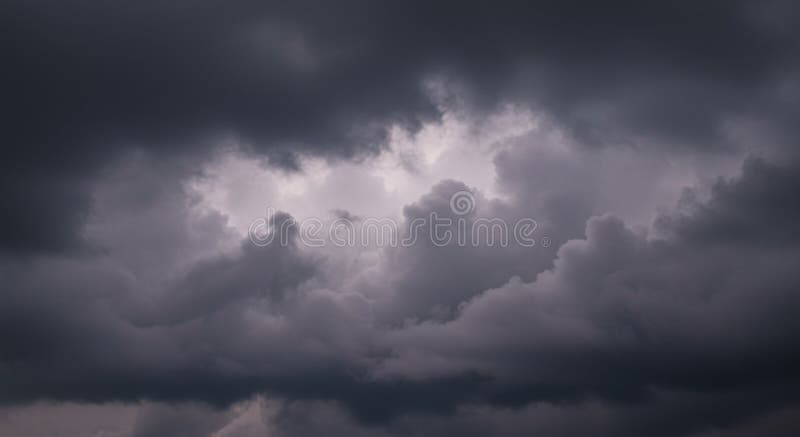Dark Grey Storm Clouds Heavy Sky Dramatic Atmosphere Stock Illustration ...