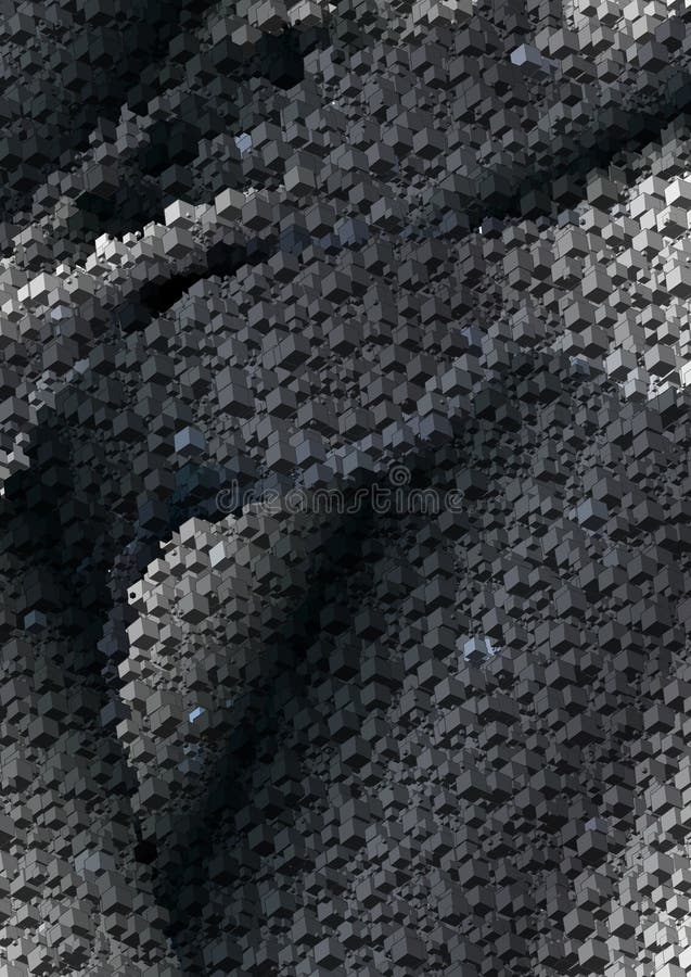 Dark Grey Three Dimensional Square Cube Shape Background Beautiful ...