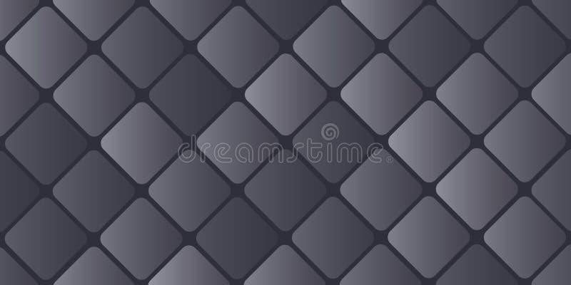 Dark Grey Tile of Round Squares, Geometric Mosaic Pattern, Abstract ...