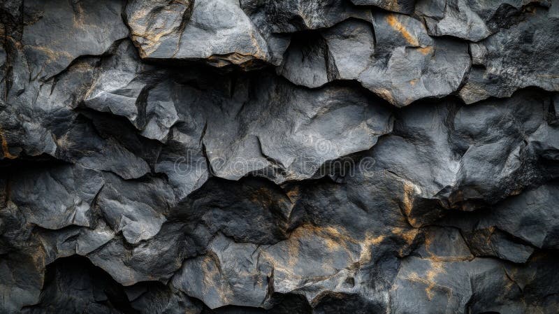 Dark Grey Volcanic Rock Formation Texture Stock Illustration ...