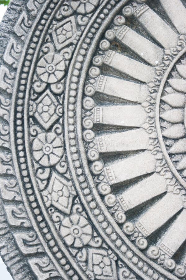 Dark Grey Wheel of Life Stone Tile Texture Brick W Stock Photo - Image ...