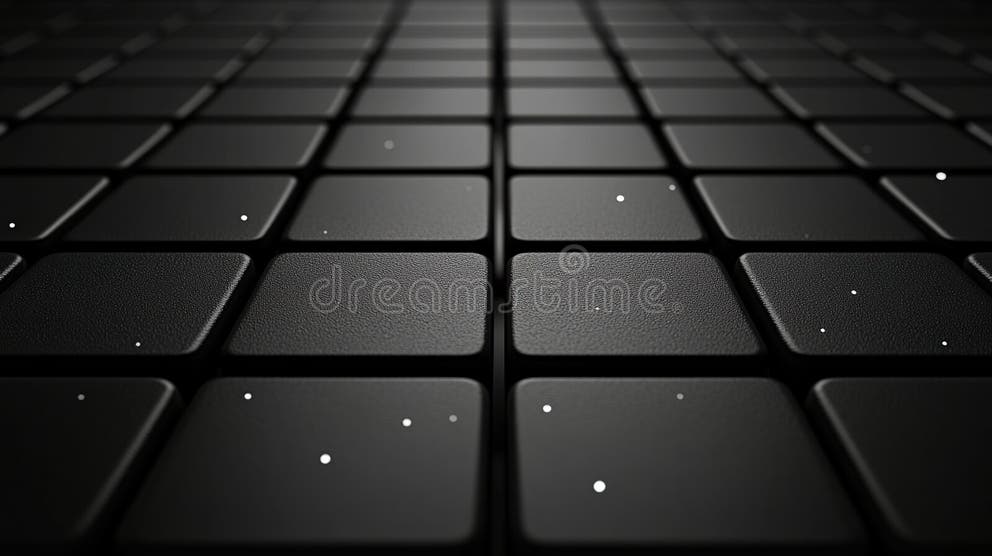 Dark, Gridded Surface with Subtle Light Particles Stock Illustration ...