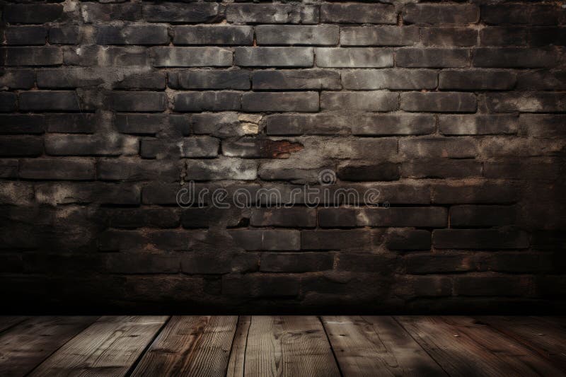 Dark and Gritty Black Brick Wall Texture Background for Versatile ...