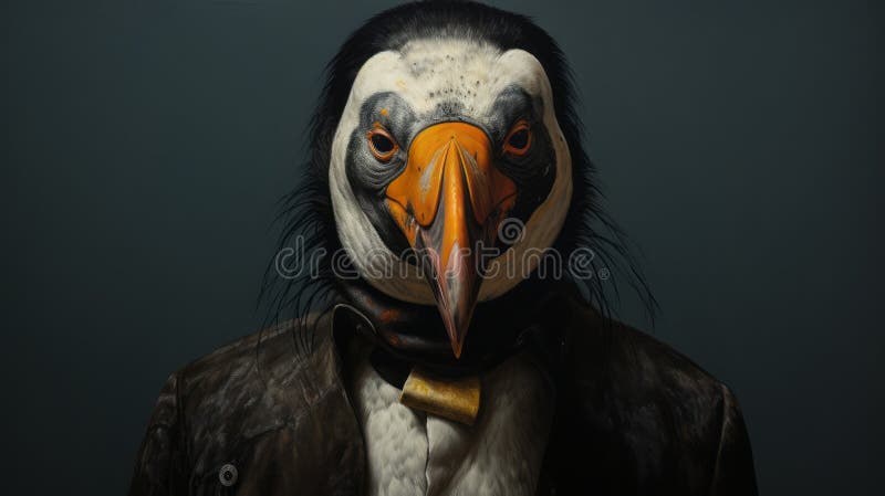 The Dark and Gritty Penguin: a Hyper-realistic Sci-fi Masterpiece Stock ...