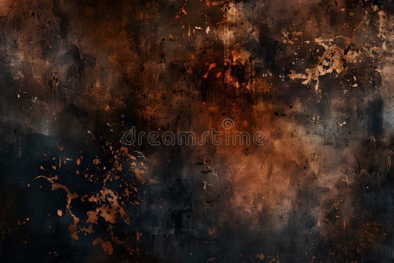 Dark Grunge Background with Rust and Smoke Stock Illustration ...