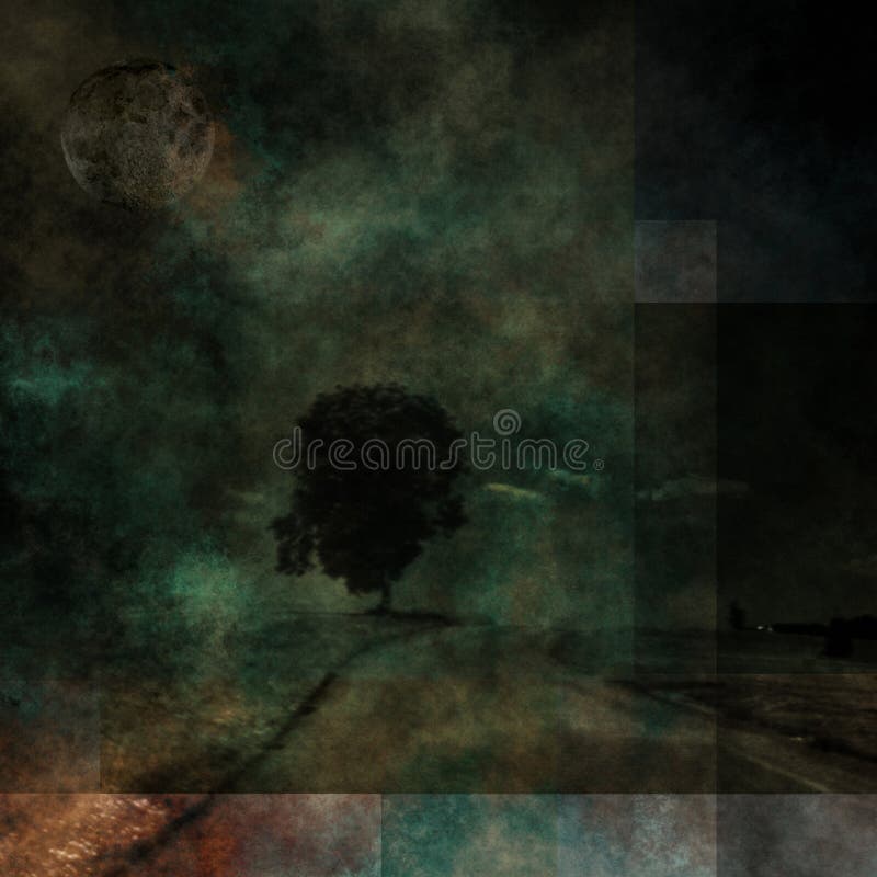 Dark Grunge Landscape Abstract Stock Illustration - Illustration of ...