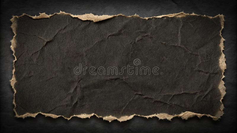 Dark Grunge Torn Black Rectangle Paper Overlay a HighQuality Design ...