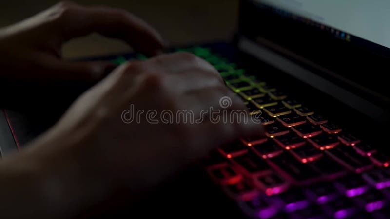Dark Hacker Programmer Woman Concept Stock Video - Video of coding ...