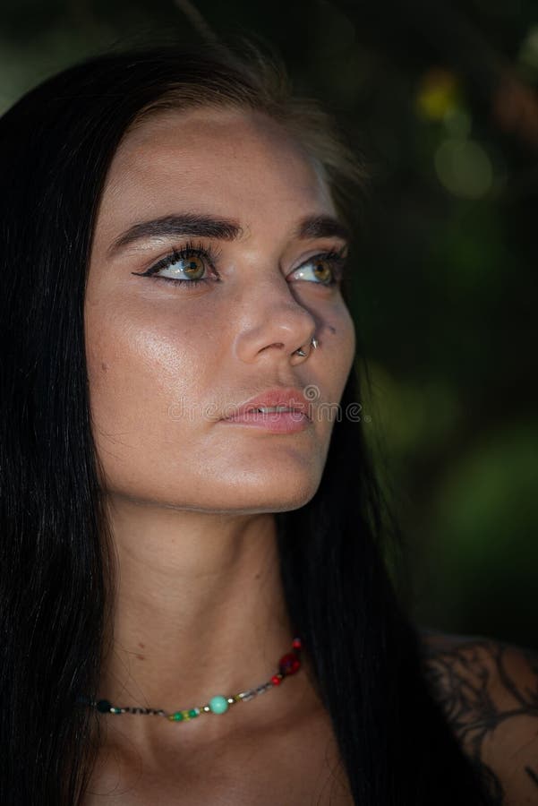 Dark Haired Girl Photographed At A Nature Reserve In Cape Town South Africa Stock Image Image