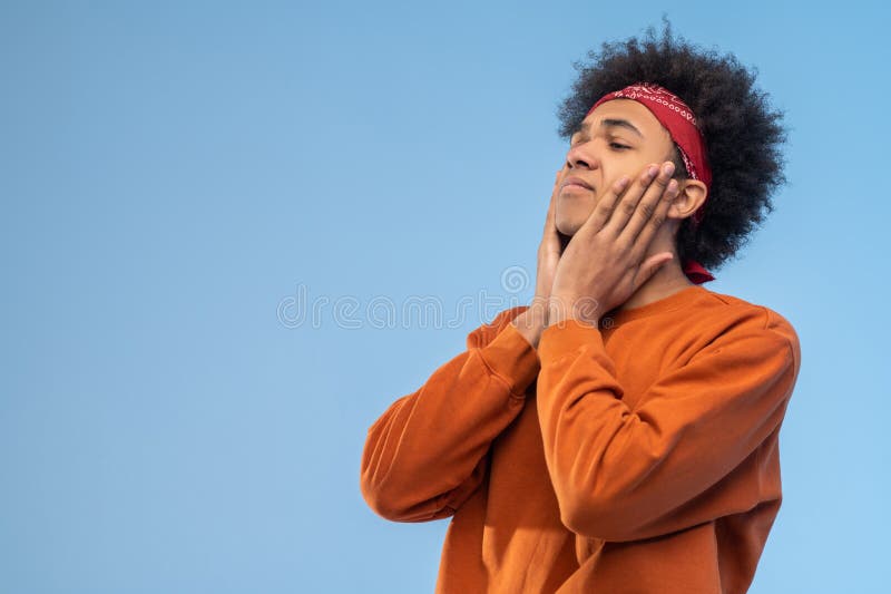 Dark-haired Young Man Looking Tired and Stressed Stock Photo - Image of ...