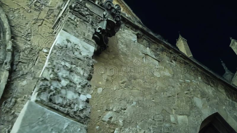 A Dark Hallway with a Spider Web Hanging from the Ceiling. a Long ...