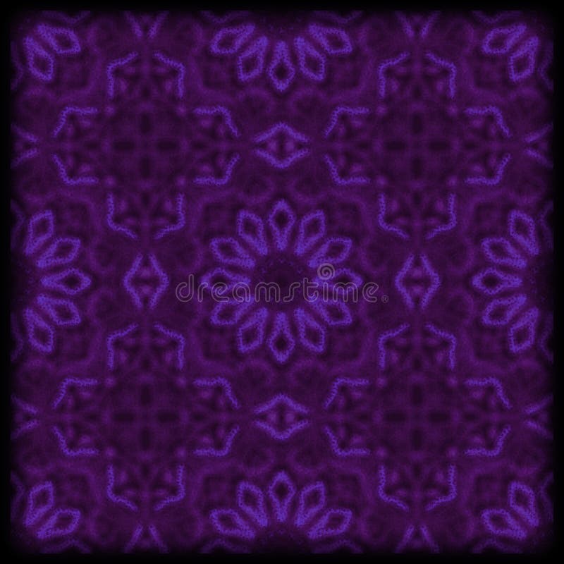 Dark Hand Drawn Blue and Purple Pattern Stock Illustration ...