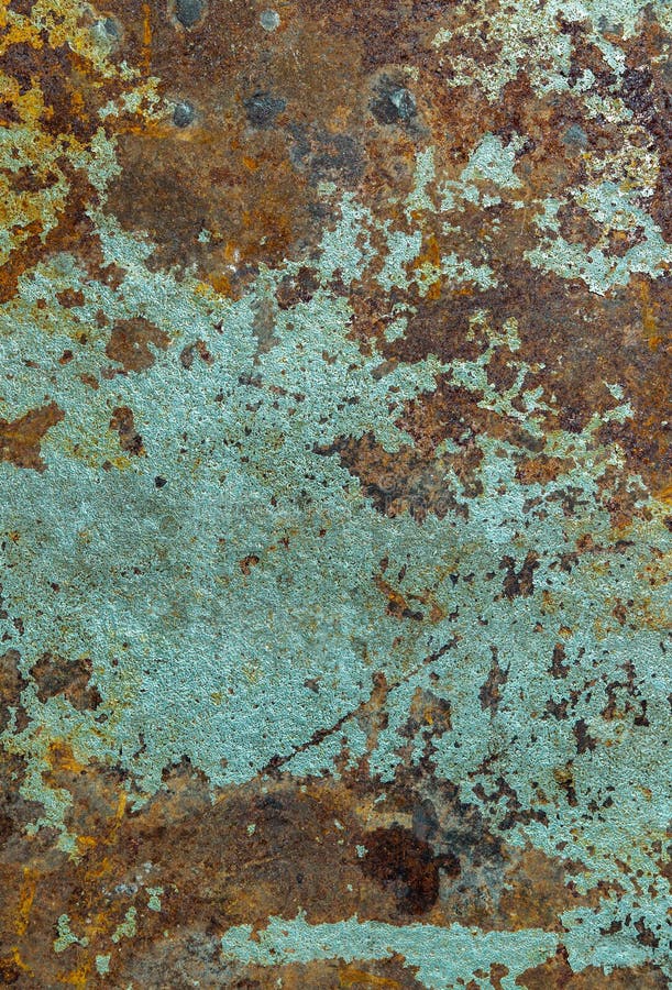 Dark Hard Rust on an Old Sheet of Metal Texture. Iron Surface Full Area ...