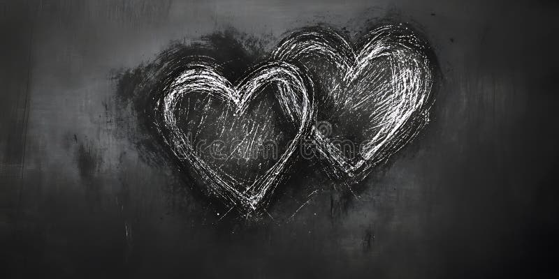 Dark Heart Abstract Black and White Heart Image Stock Image - Image of ...