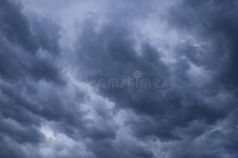 Dark Sky with Heavy Clouds at Sunset Stock Photo - Image of evening ...