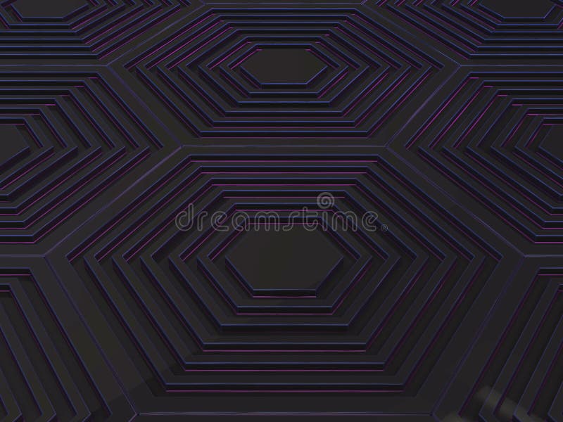 Dark Hexagon Background - Pink Edges Stock Illustration - Illustration ...
