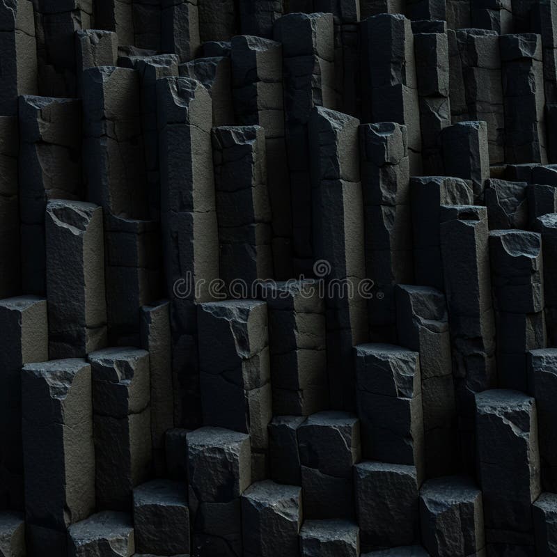 Hexagonal Basalt Columns Stock Illustrations – 417 Hexagonal Basalt ...