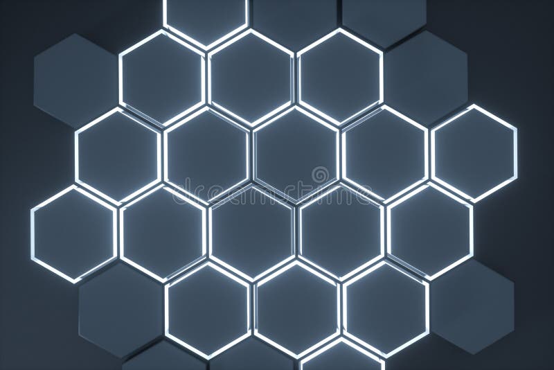 Connected Hexagons Stock Illustrations – 385 Connected Hexagons Stock ...