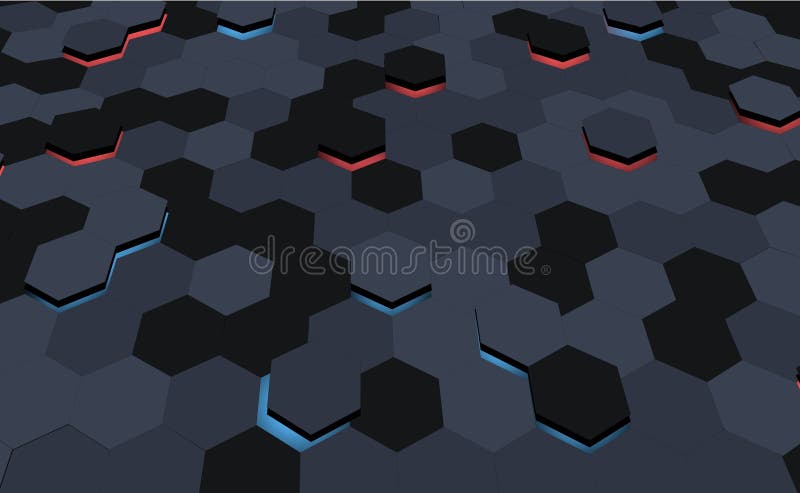 Dark Hexagonal Vector Background. Gray Mesh, Honeycomb Texture Stock ...