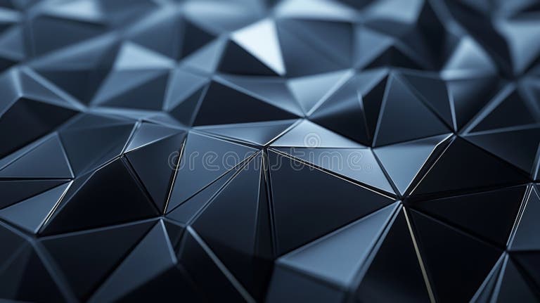 A Dark, High Tech Surface with Triangular Pyramids. the Banner is Black ...