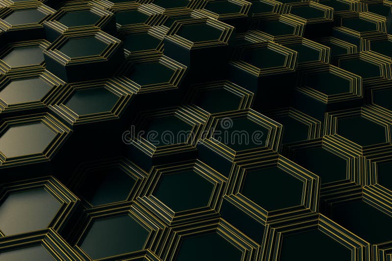Dark honeycomb background stock illustration. Illustration of ...