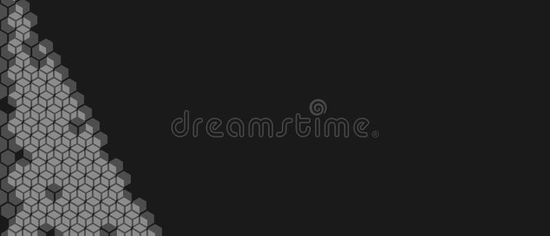 Dark Horizontal Background with Honeycombs. Modern Abstract Technology ...