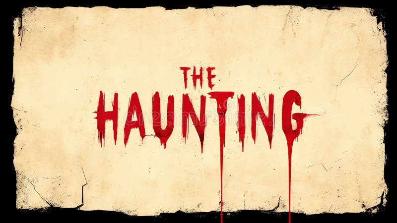 Dark Horror Text Effect Saying the Haunting Stock Footage - Video of ...