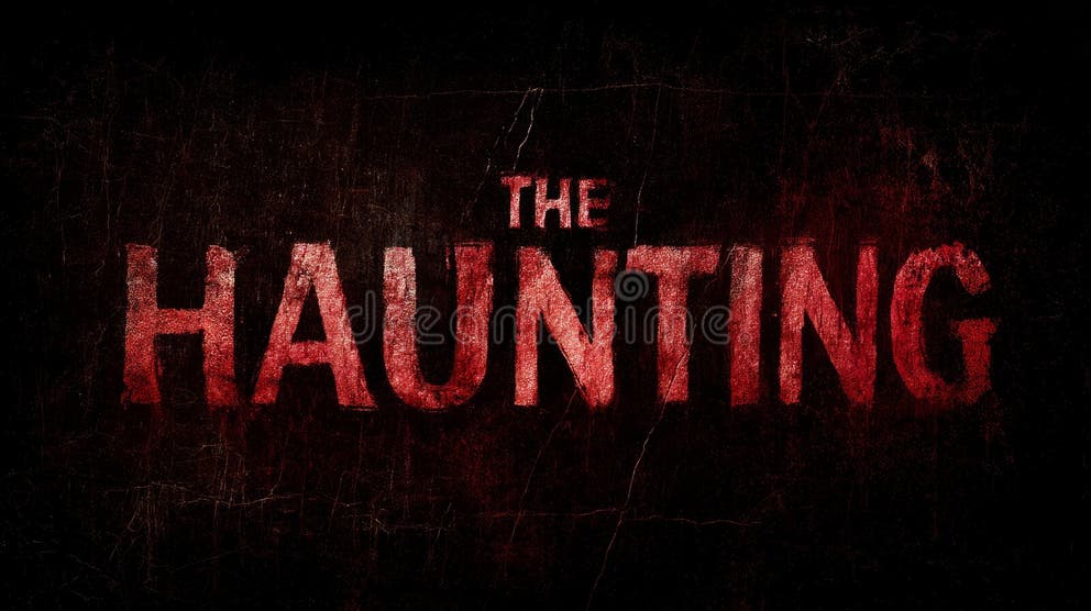 Dark Horror Text Effect Saying the Haunting Stock Photo - Image of ...