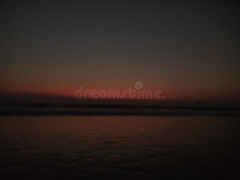 Dark Hours at Beach Just after Sunset Stock Image - Image of dawn ...