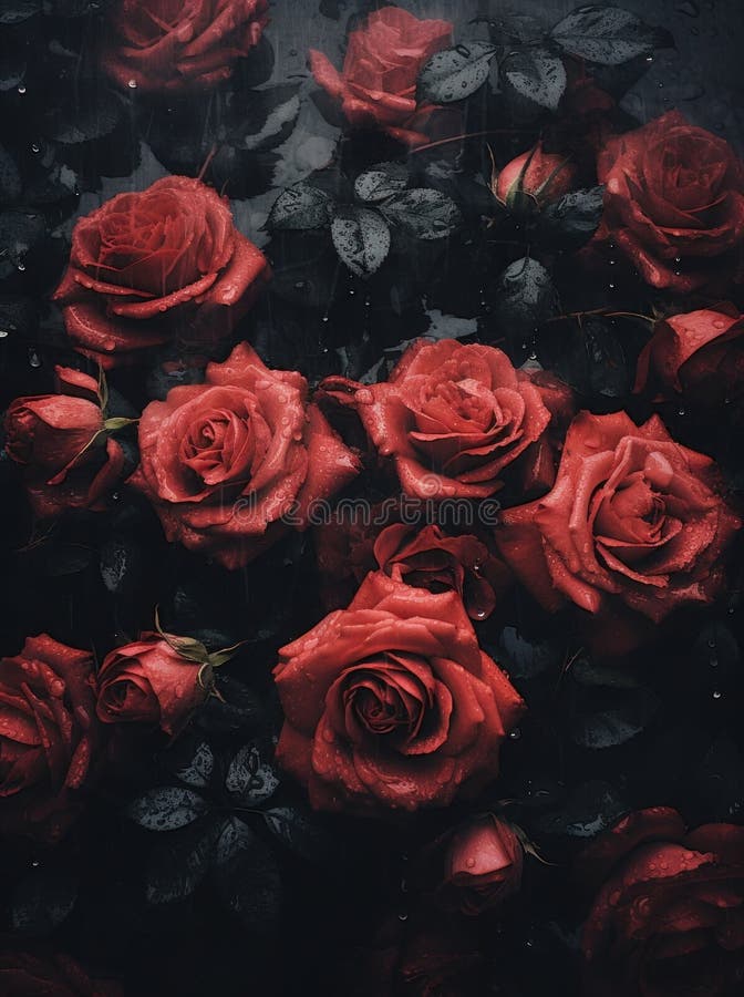 Dark Image of Roses in a Dark Mood, Stock Photo - Image of rose, dark ...