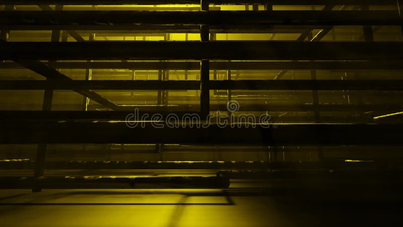 Dark Industrial Pipe Network Animation Stock Video - Video of corridor ...