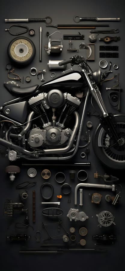 Dark Industrial Tools and Gadgets Composition - Mechanic Workshop ...