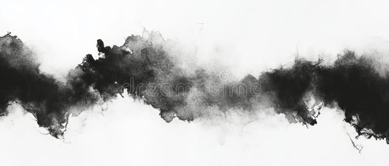 Dark Ink Cloud Watercolor Background Texture Abstract Wash Effect for ...