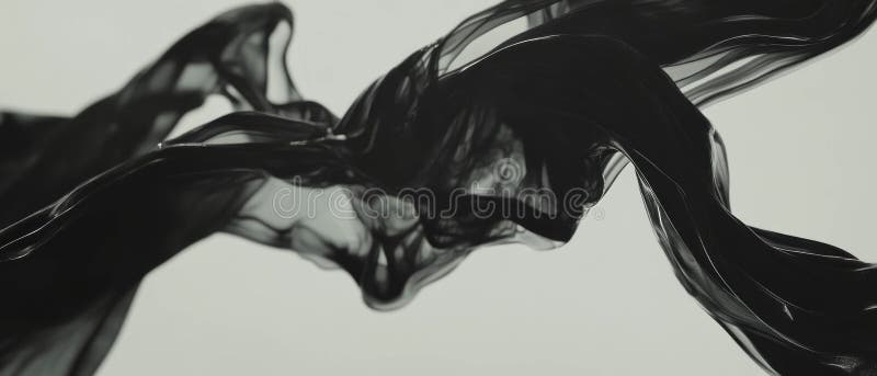 Swirling Dark Ink Creating Abstract Patterns and Mysterious Shapes in ...