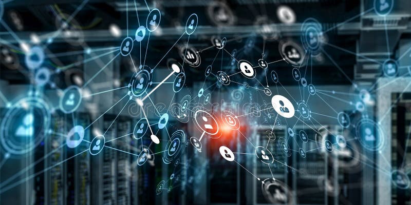 Networking and Communication Technologies. Mixed Media Stock ...