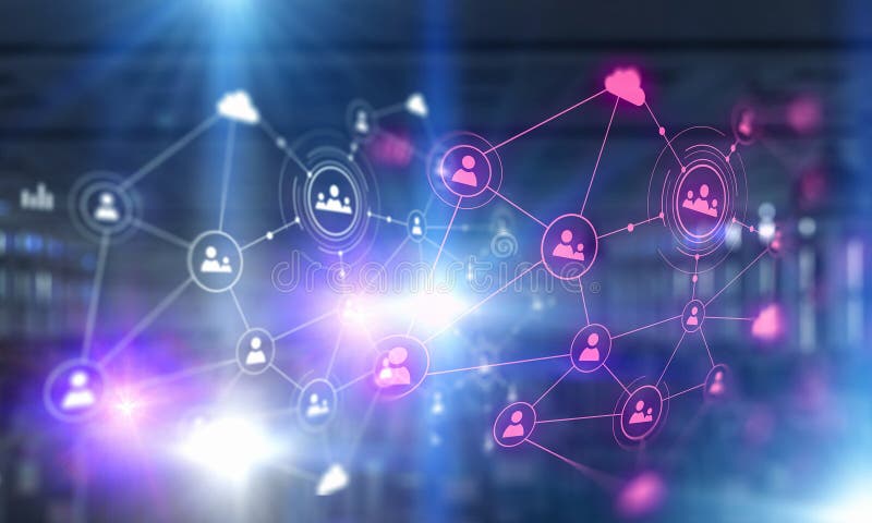 Networking and Communication Technologies. Mixed Media Stock ...