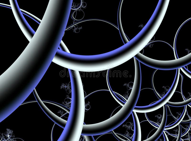 Dark and Intersecting Rings Pattern Stock Illustration - Illustration ...