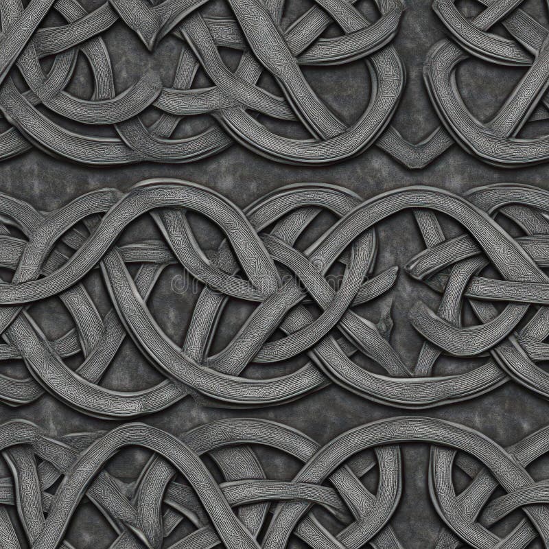 Dark Interwoven Celtic Knot Texture Stock Image - Image of generated ...