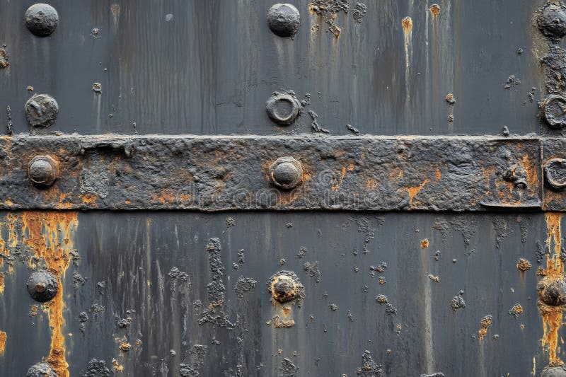 A Dark Iron Surface with Rust Stains and Deep Scratches, Evoking a ...