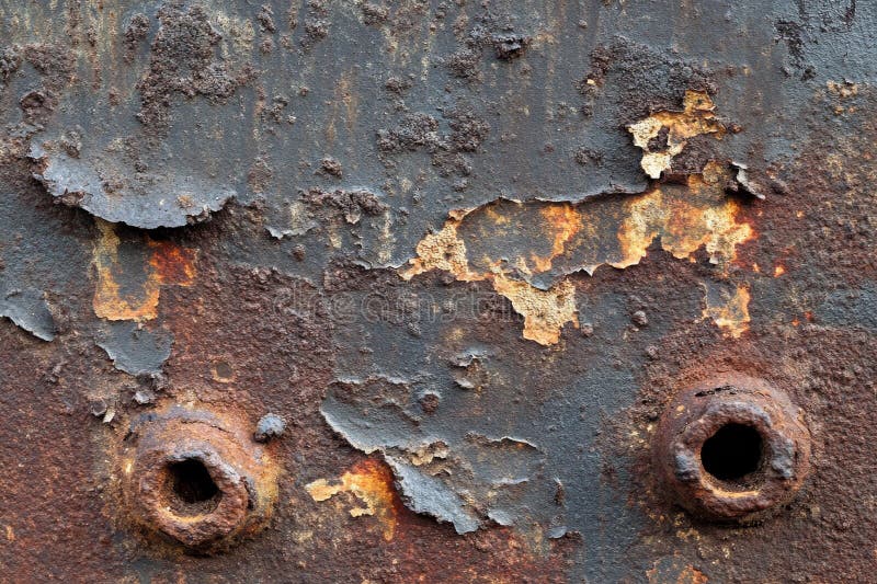 A Dark Iron Surface with Rust Stains and Deep Scratches, Evoking a ...