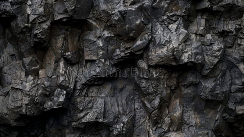 Dark and Jagged Rock Formations with Rough Edges and a Craggy ...