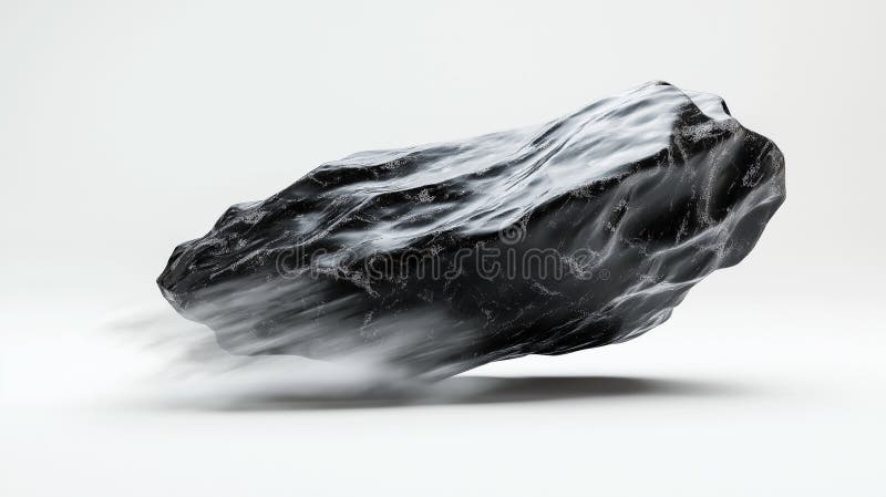 Dark, Jagged Stone with Deep Grooves and a Rugged Texture Stock Photo ...