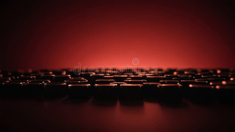 Dark Keyboard Keys Illuminated by Soft Red Light, Creating a Mysterious ...